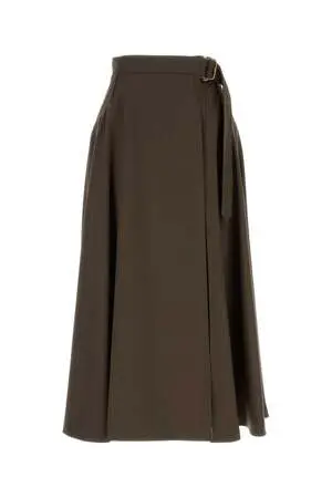 Burberry Wool Skirt - Brown