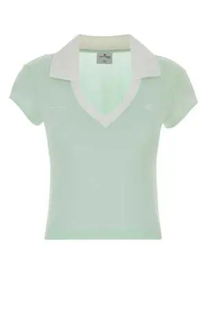 COURREGES Mint Polyester Polo Shirt - Green
