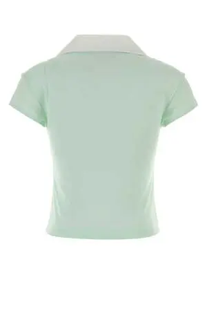 COURREGES Mint Polyester Polo Shirt