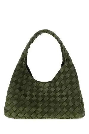 Bottega Veneta Suede Small Campana Shoulder Bag - Green