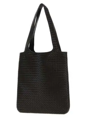 Bottega Veneta Dark Leather Veneto Shoulder Bag - Brown