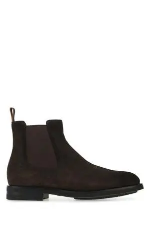 Santoni Suede Ankle Boots - Brown