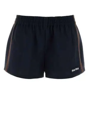 Miu Miu Mohair Blend Shorts - Blue