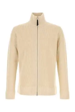 MAISON MARGIELA Sand Cotton Blend Cardigan - Brown