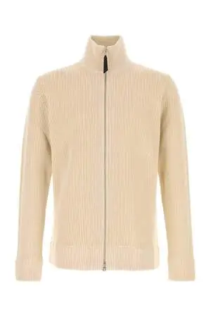 MAISON MARGIELA Sand Cotton Blend Cardigan - Brown