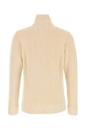 MAISON MARGIELA Sand Cotton Blend Cardigan - Brown