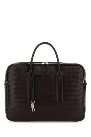 Bottega Veneta Dark Leather Getaway Briefcase - Brown