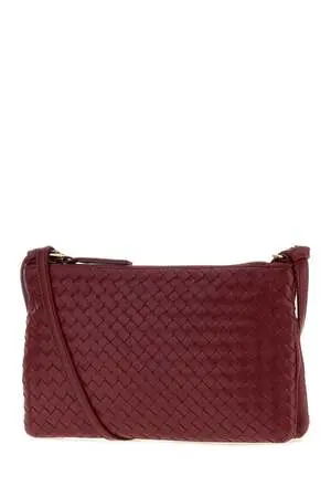 Bottega Veneta Tiziano Leather Small Clutch - Red