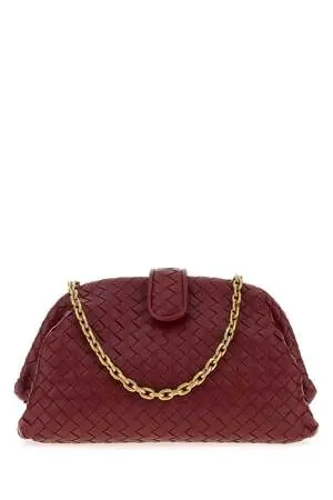 Bottega Veneta Bordeaux Leather Small Lauren 1980 Clutch - Red