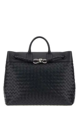 Bottega Veneta Midnight Leather Andiamo Travel Bag - Blue