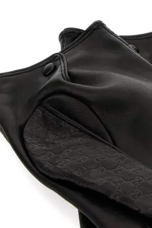 Gucci Dark Nappa Leather Gloves