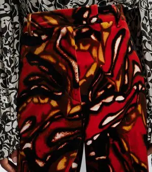 Dries Van Noten Printed Cotton-blend Wide-leg Pants