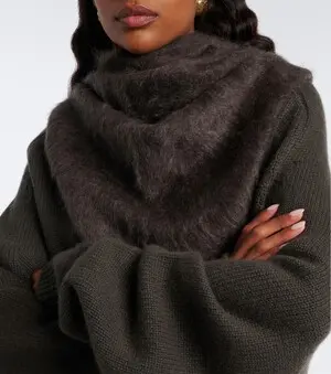 LISA YANG Brushed Cashmere Scarf - Brown