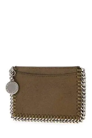 Stella McCartney Olive Shaggy Deer Falabella Card Holder - Green