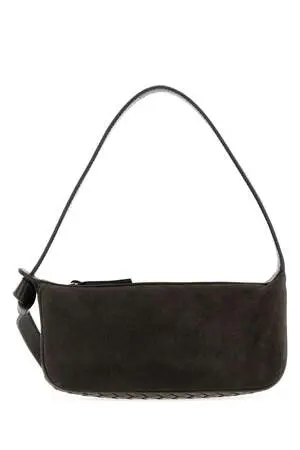 Bottega Veneta Dark Suede And Nappa Leather Nodo Shoulder Bag - Brown