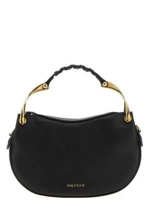 Alexander McQueen Leather Mini Wishbone Handbag - Black