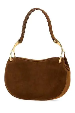 Alexander McQueen Suede Wishbone Shoulder Bag - Brown