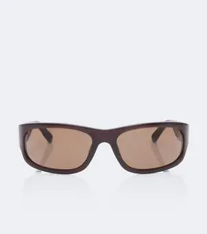 Magda Butrym Rectangular Acetate Sunglasses - Brown