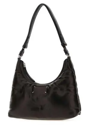 MAISON MARGIELA Leather Small Glam Slam Shoulder Bag - Black