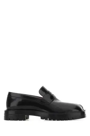 MAISON MARGIELA Leather Tabi Loafers - Black