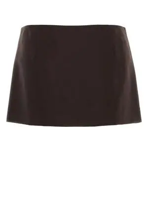 Miu Miu Mohair Blend Mini Skirt - Brown