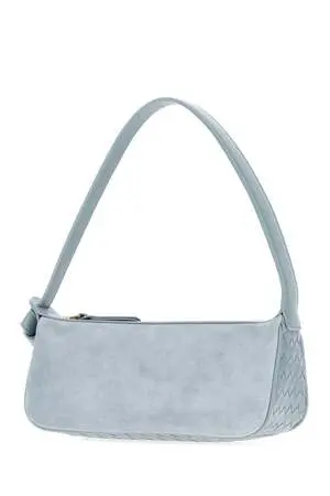 Bottega Veneta Suede And Nappa Leather Nodo Shoulder Bag - Blue