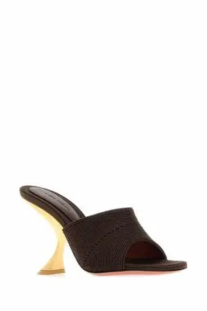 Amina Muaddi Fabric Taylor Mules