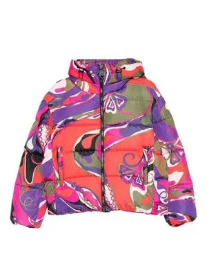 Emilio Pucci Giacca Imbottita Con Stampa Orchidee