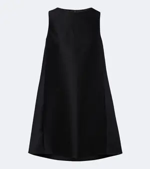 Balenciaga Bb Belted Wool And Silk Minidress