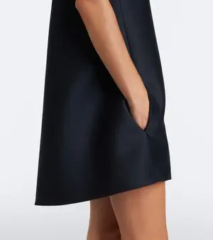Balenciaga Bb Belted Wool And Silk Minidress