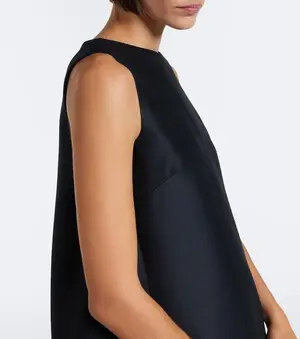 Balenciaga Bb Belted Wool And Silk Minidress