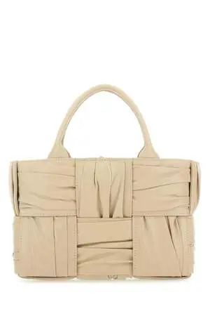Bottega Veneta Beige Leather Mini Arco Handbag - Brown
