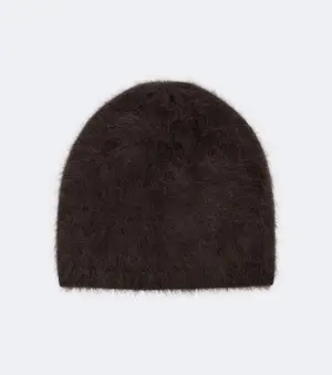LISA YANG LISA YANG Brushed Cashmere Beanie Brown