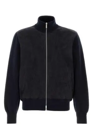 FERRAGAMO Navy Wool Cardigan - Blue