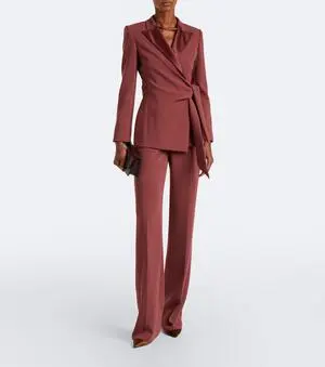 Max Mara Cady Straight Leg Trousers - Pink