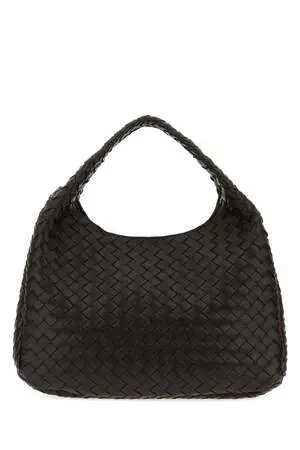 Bottega Veneta Dark Leather Large Campana Shoulder Bag - Brown