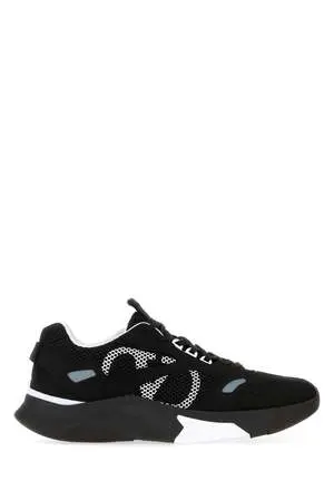 Valentino Garavani Suede And Mesh Demivee Sneakers - Black