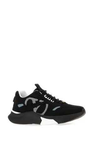 Valentino Garavani Suede And Mesh Demivee Sneakers - Black