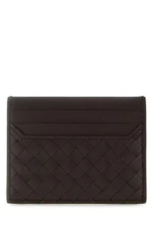 Bottega Veneta Dark Leather Card Holder - Brown