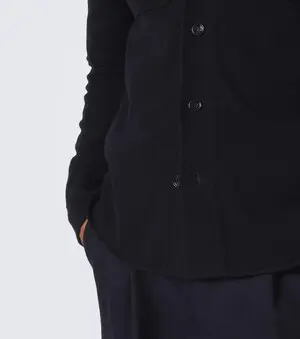 ALLUDE Knitted Wool And Cashmere Shirt - Blue