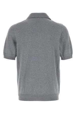 Alexander McQueen Grey Wool Polo Shirt