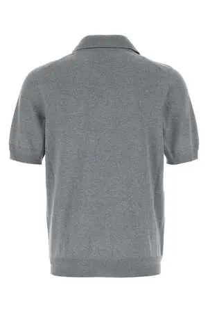 Alexander McQueen Grey Wool Polo Shirt - Gray
