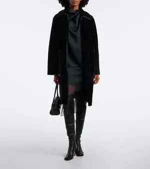 JOSEPH Caspian Reversible Leather And Shearling Coat