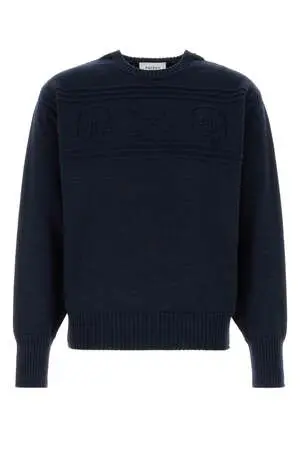 Alexander McQueen Navy Wool Sweater - Blue