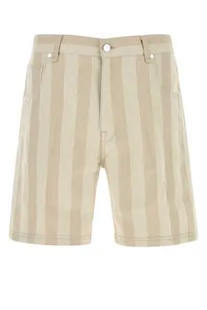 Fendi Embroidered Canvas Bermuda Shorts - Multicolor