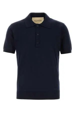Valentino Garavani Midnight Wool Polo Shirt - Blue
