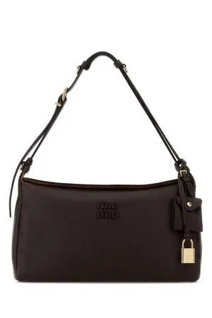 Miu Miu Dark Leather Crossbody Bag - Brown
