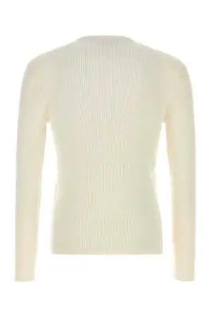 Our Legacy Ivory Silk Ribbed Sweater - White