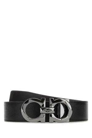 FERRAGAMO Salvatore Leather Belt - Black