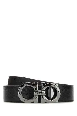 FERRAGAMO Leather Belt - Black